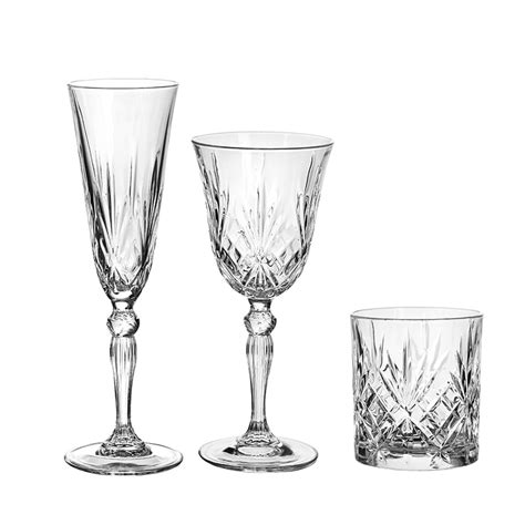 Комплект от 18 части Димс 92 Melodia 6 чаши за вино 6 чаши за уиски и 6 чаши за шампанско