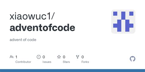 Github Xiaowuc1adventofcode Advent Of Code