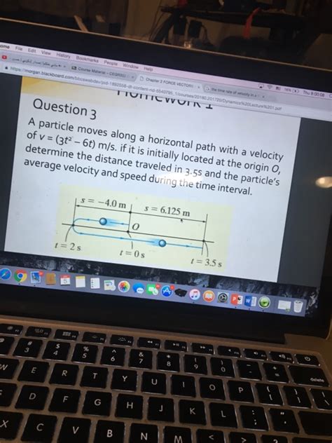 Solved A Particle Moves Along A Horizontal Path With A Chegg