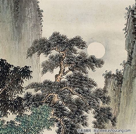 袁松年国画 桂江渔乐 高清大图下载 名画油画网
