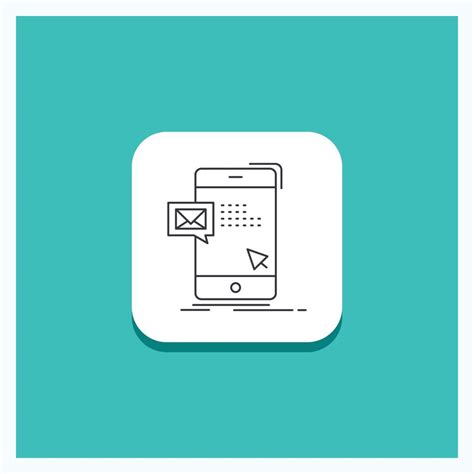 Round Button For Bulk Dialog Instant Mail Message Line Icon