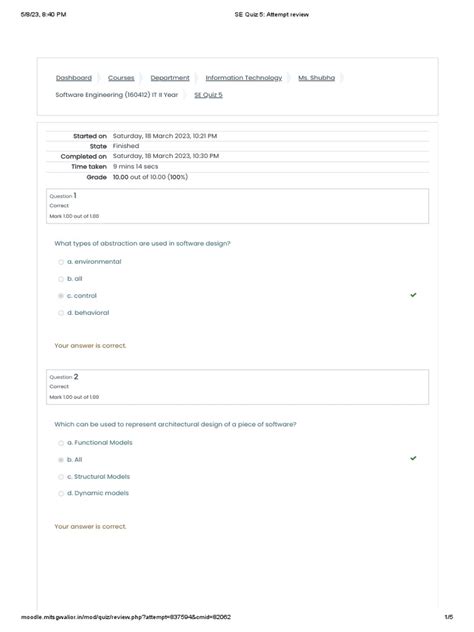 Se Quiz 5 Attempt Review Pdf