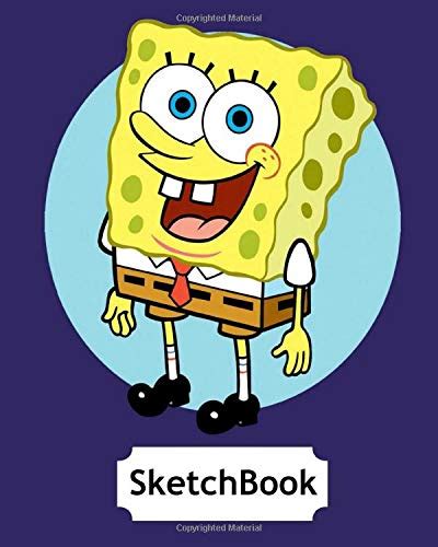Sketchbook Spongebob 3 Cartoon Anime Manga 120 Pages 8x10 Blank Paper For Drawing Doodling