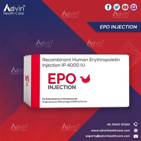 Erythropoietin 4000 Iu Non Prescription At Rs 50 Piece In Ahmedabad ID 2854596947512