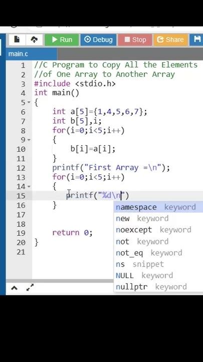 Viral Copy All The Elements Of One Array To Another Array