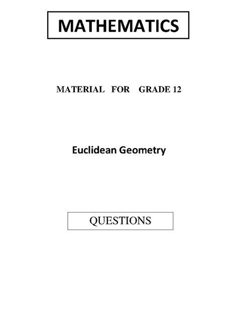 Eucl 101 Revision Papers For Euclidean Geometry Questions Studocu Eucl 101 Revision Papers For Euclidean Geometry Questions Studocu