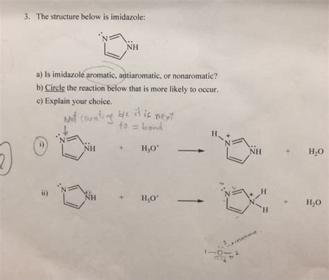 Solved 3 The Structure Below Is Imidazole Nh A Is