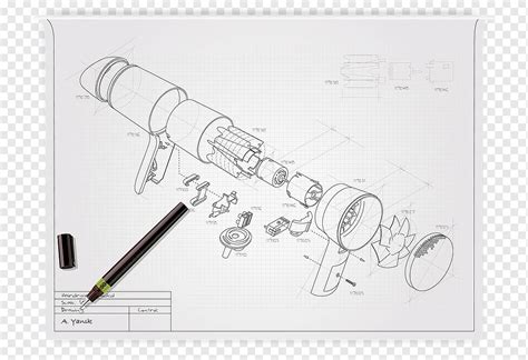 Blender Exploded View Technical Drawing
