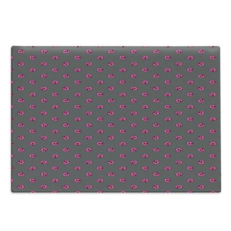 Skull Cutting Board Hand Drawn Style Pink Emo Skulls Teenager