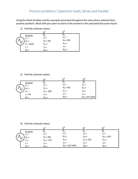 Week Practice Problems Capacitive Loads Series And Parallel Practice Problems
