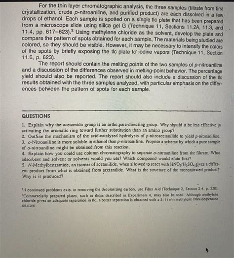 Solved Experiment 32 P Nitroaniline Electrophilic Aromatic