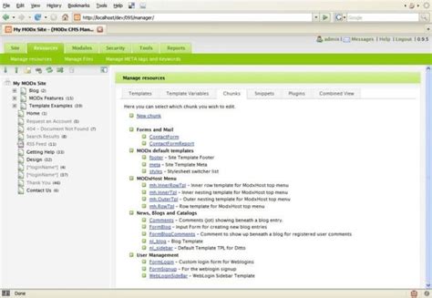modx php content management system linuxlinks