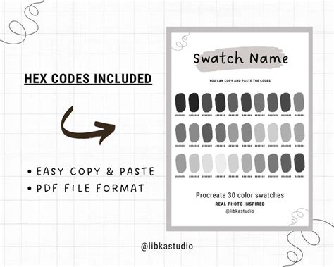 Procreate Swatches 30 Colors Digital Art Palette Hex Codes Ipad Procreate Swatches Blue