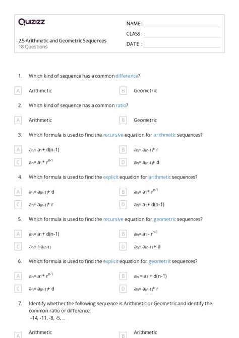50 Arithmetic And Number Theory Worksheets On Quizizz Free And Printable