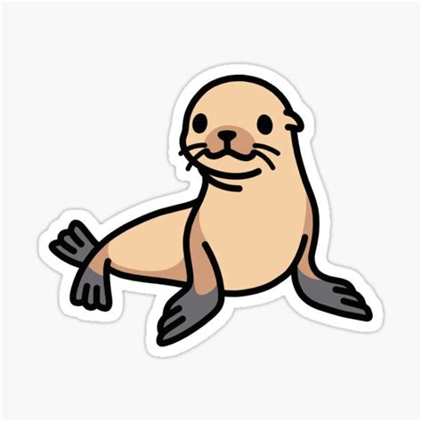 Sea Lion Sticker For Sale By Littlemandyart Redbubble