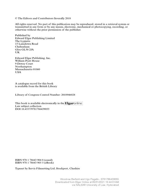 Ebin Pub Research Handbook On The Law Of Artificial Intelligence 1786439042 9781786439048