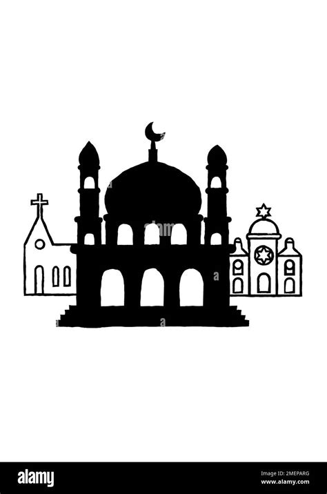 Illustration Of A Church Cut Out Stock Images And Pictures Alamy