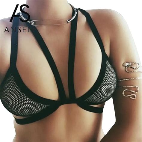 Anself Summer Womens Hollow Out Bralette Bralet Bra Bustier Crop Top