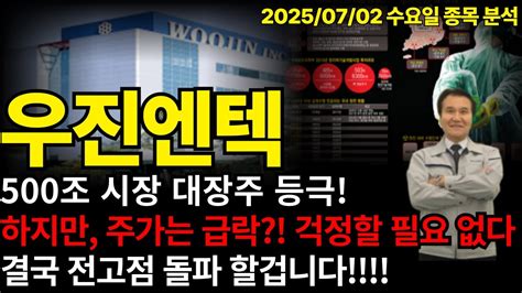 우진엔텍 주가 분석 500조 시장 대장주 등극 하지만 주가는 급락 걱정할 필요없이 무조건 잡고 가야합니다 우진엔텍 우진엔텍주가전망 우진엔텍목표가