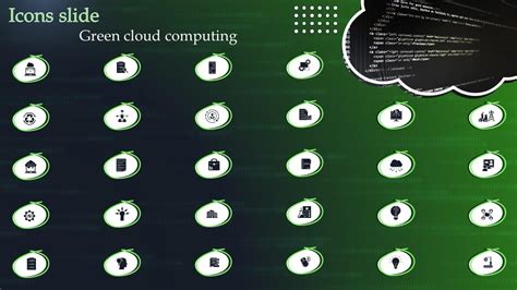 icons slide green cloud computing v2 ppt infographics slide download
