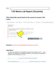 Experiment On Wave Frequency And String Length Course Hero