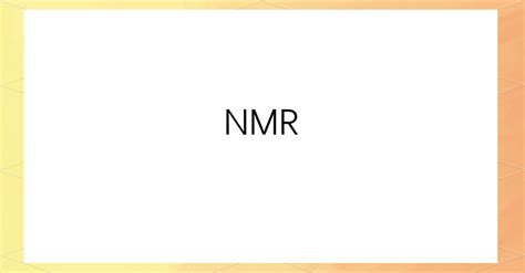 Nmr谱图分析：一图搞懂核磁共振