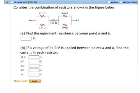 Solved 4 Points Sercp11 18 P008 My Notes Ask Your