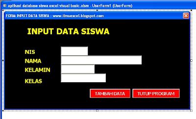 ELEARNING TIK Aplikasi Excel Form Input Data Siswa Dengan Macro