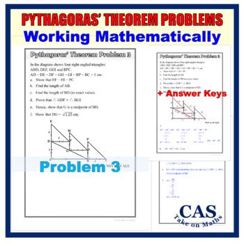 Pythagoras Theorem Right Angled Triangle Problems Working Mathematically