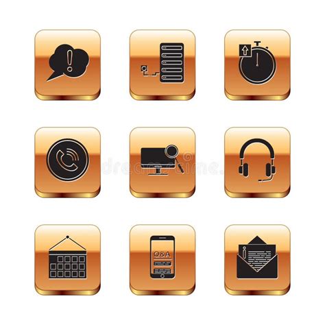 Set Speech Bubble Exclamation Calendar Mobile Question And Computer Monitor Diagnostics