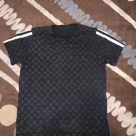 Lv Monogram Shirt Tagged 3xl Fits Like A L Worn Back Depop