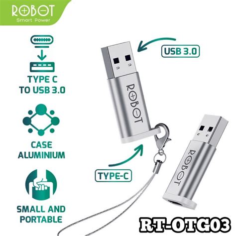 Jual Adapter Converter Conventer Sambungan ROBOT Rt OTG01 Type C TO Micro Rt OTG02 MicroTO