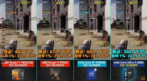 인텔 285k 배그 벤치 디지털 컴퓨터 폰 It 에펨코리아