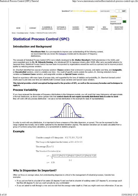 pdf statistical process control spc tutorial dokumen tips