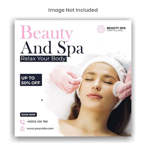 미용 및 스파 소셜 미디어 또는 인스타그램 포스트 템플릿 디자인 프리미엄 Psd 파일