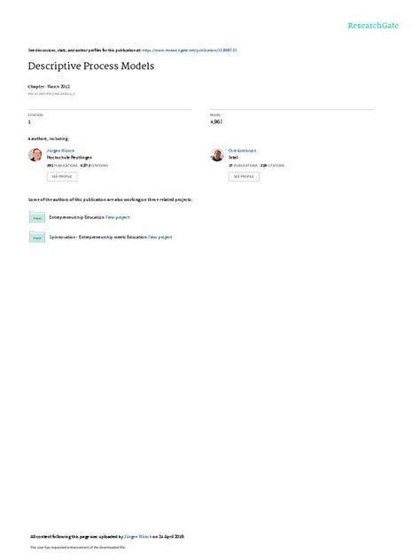Descriptive Process Models Pdf Conceptual Model Enterprise