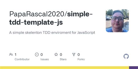 Github Paparascal2020simple Tdd Template Js A Simple Skelenton Tdd Enviroment For Javascript