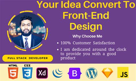 Your Idea Convert To Responsive Front End Web Development By