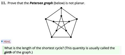 Solved 11 Prove That The Petersen Graph Below Is Not