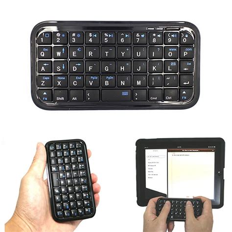 Mini Bluetooth Wireless Keyboard Portable Slim Rechargable Keypad For