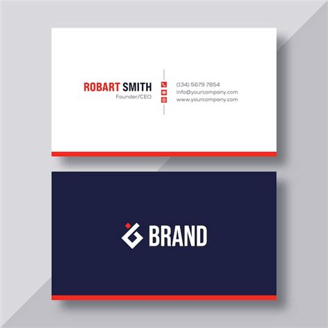 Premium Vector Modern Minimalist Business Card Template