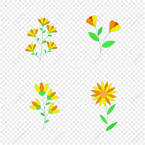 Spring Flower 클립 아트 해바라기 꽃잎 일러스트작은 꽃꽃들 Png 일러스트 무료 다운로드 Lovepik