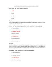 CISCO Exam 7 Docx CISCO Chapter 7 Exam Answers 2017 100 Full 1 HowmanybitsareinanIPv4address