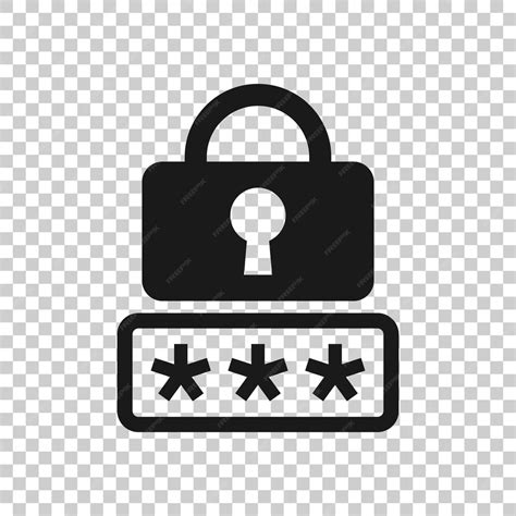 Premium Vector Login Icon In Flat Style Password Access Vector