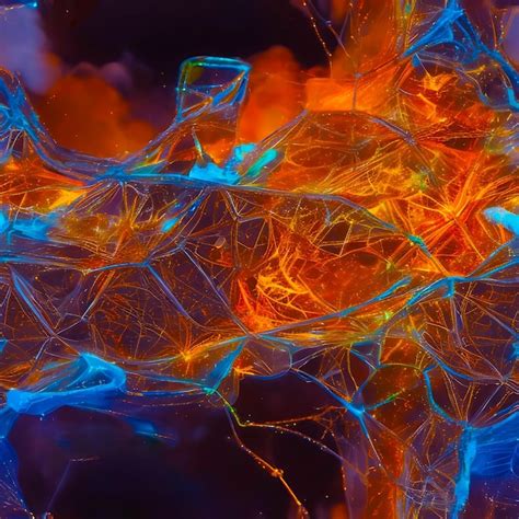 A Dynamic Texture Of Electroneural Mesh Premium Ai Generated Image