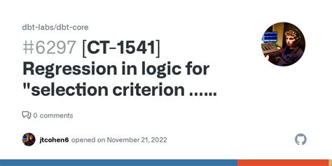 Ct 1541 Regression In Logic For Selection Criterion Does Not