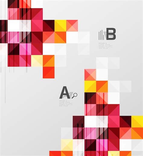 Premium Vector Modern Geometrical Abstract Background Squares
