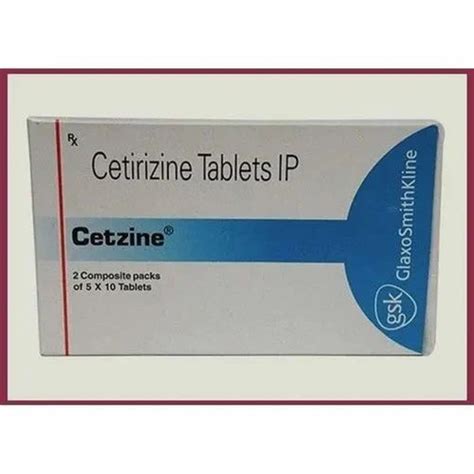 Cetirizine Cetzine Allergy Relief Tablets 5 X 10 At ₹ 32 Stripe In Nagpur