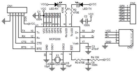 USB To UART Converter With GPIO MCP