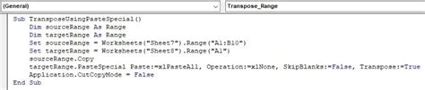VBA Transpose In Excel Formula Examples Methods How To Do